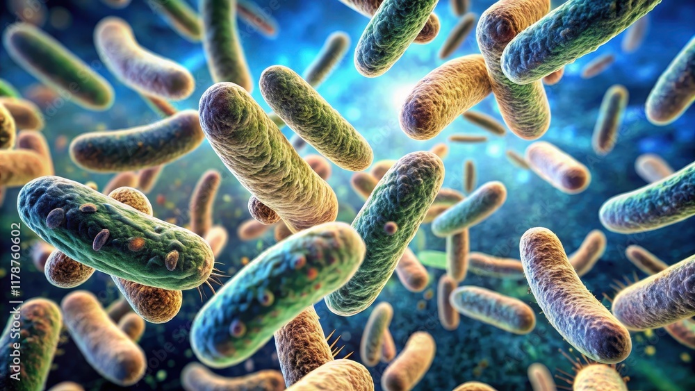 Microscopic view of Listeria bacteria under a microscope, highlighting ...