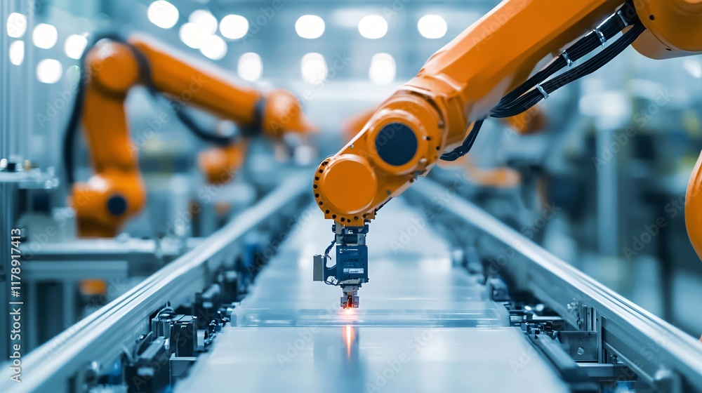 AI system performing a visual quality inspection on a production line ...