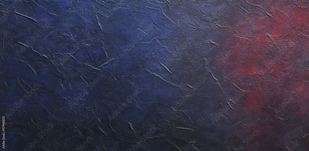 textured pattern in dark blue and red gradient creates dramatic and ...