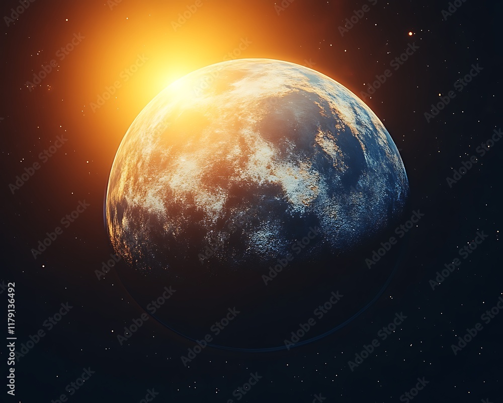 Sunrise Earth from space. Stock Photo | Adobe Stock
