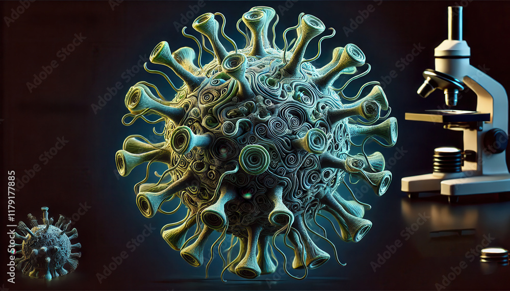 Human metapneumovirus influenza (HMPV) virion particle respiratory ...