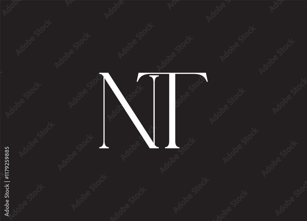 NT letter designs for logo and icons Stock Vector | Adobe Stock