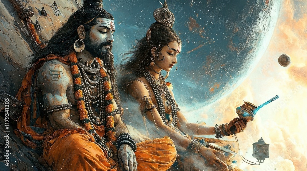 Exploring ardhanarishvara the divine union of shiva and parvati in ...