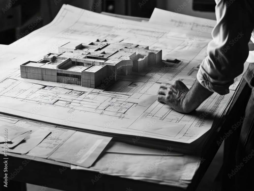 Architectural model review process design studio photography indoor ...