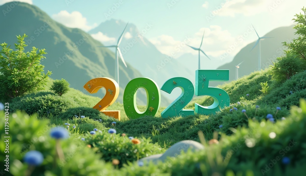 New Year 2025 Concept for Sustainable Development Goals SDGs Nature ESG ...