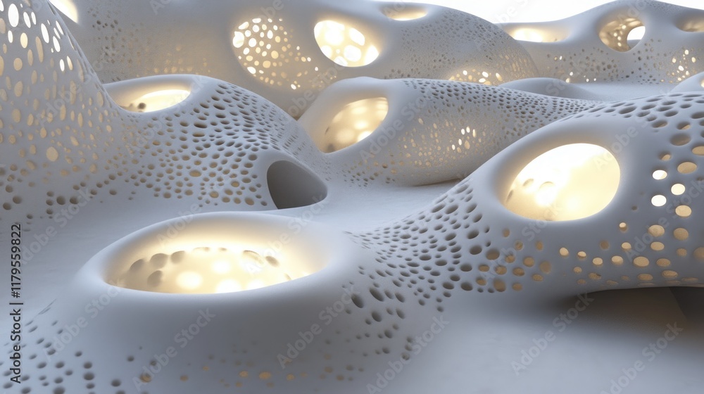 Stock-Illustration „Abstract architectural design, light emitting from ...