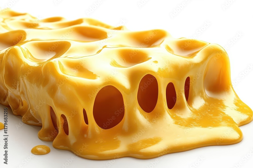 stretchy melted cheese border design with realistic texture and ...