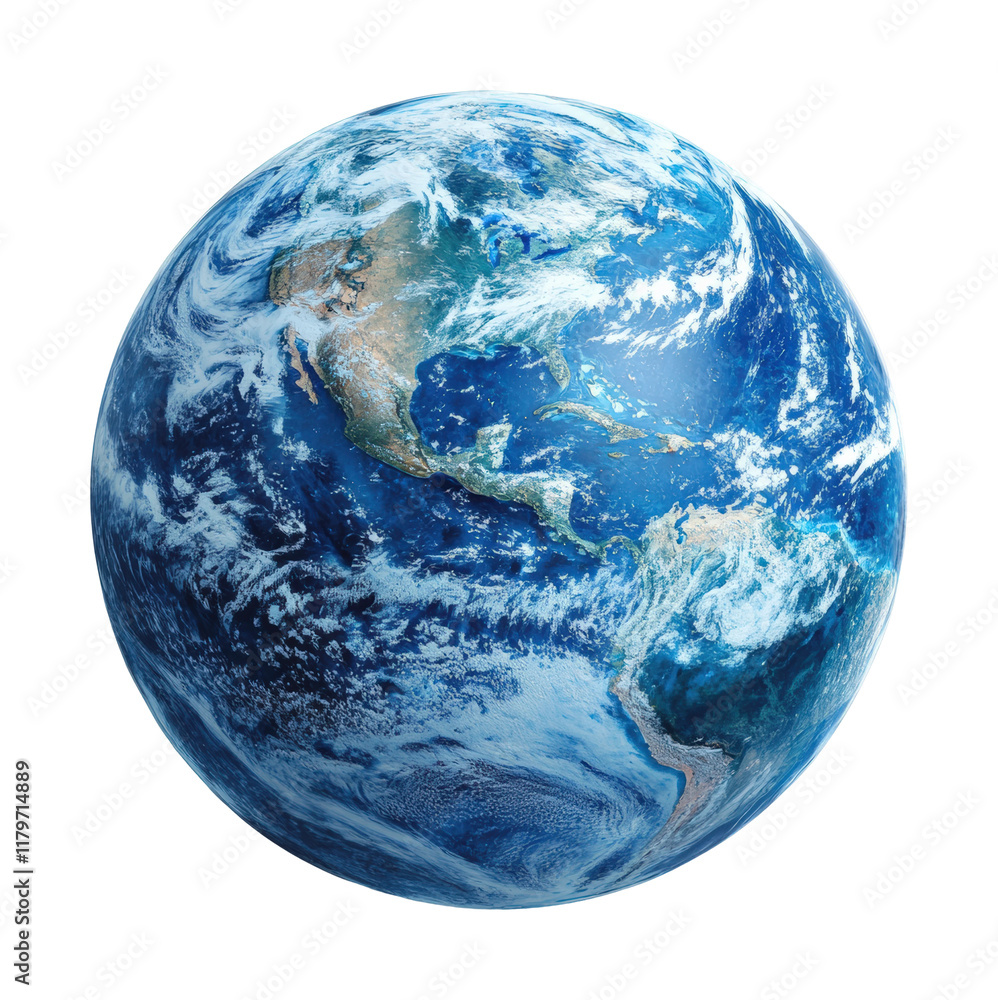 High fidelity blue planet cutout on for environmental awareness earth ...