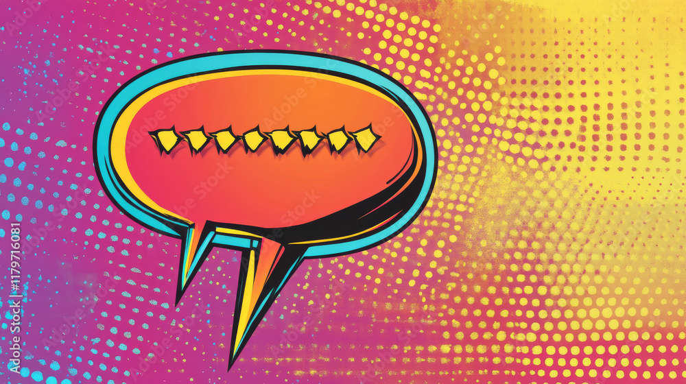 Handmade paper cutout pop art comic background with speech bubble ...