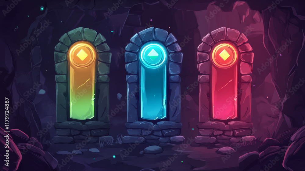 Vector game life progress bar. Cartoon ui avatar frame with health and ...