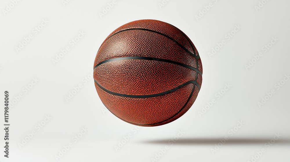 professional basketball with a textured surface and bold black lines ...