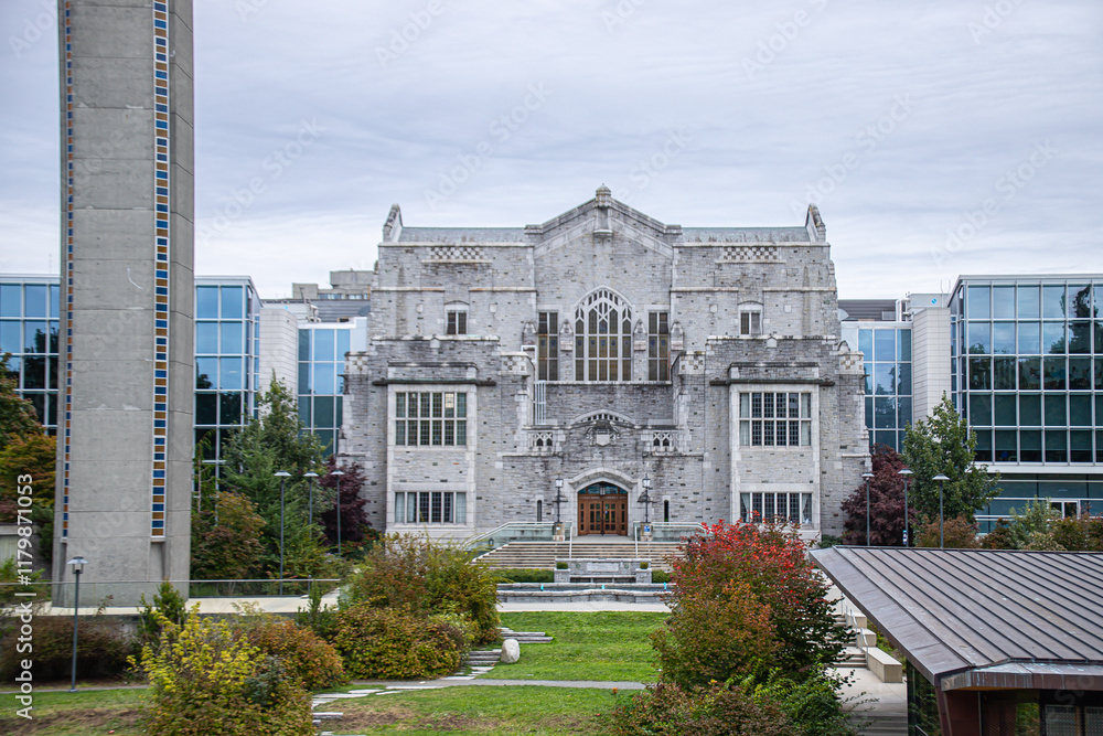 Vancouver, CANADA - Sep 30 2024 : Front view of UBC's Irving K. Barber ...