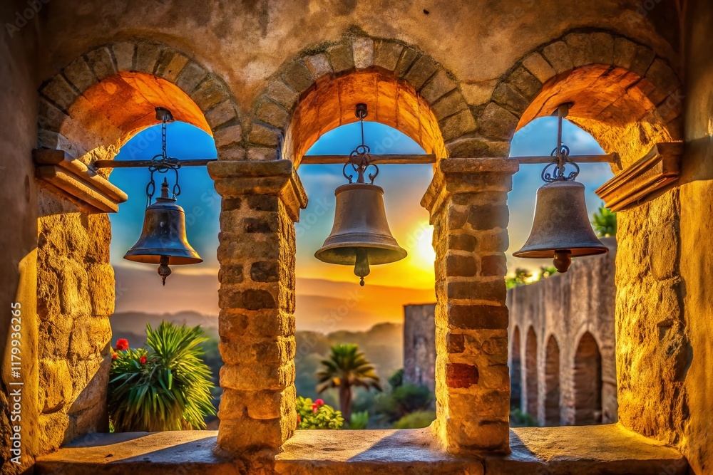 Mission San Juan Capistrano Bells, Historic California Mission, Deep ...