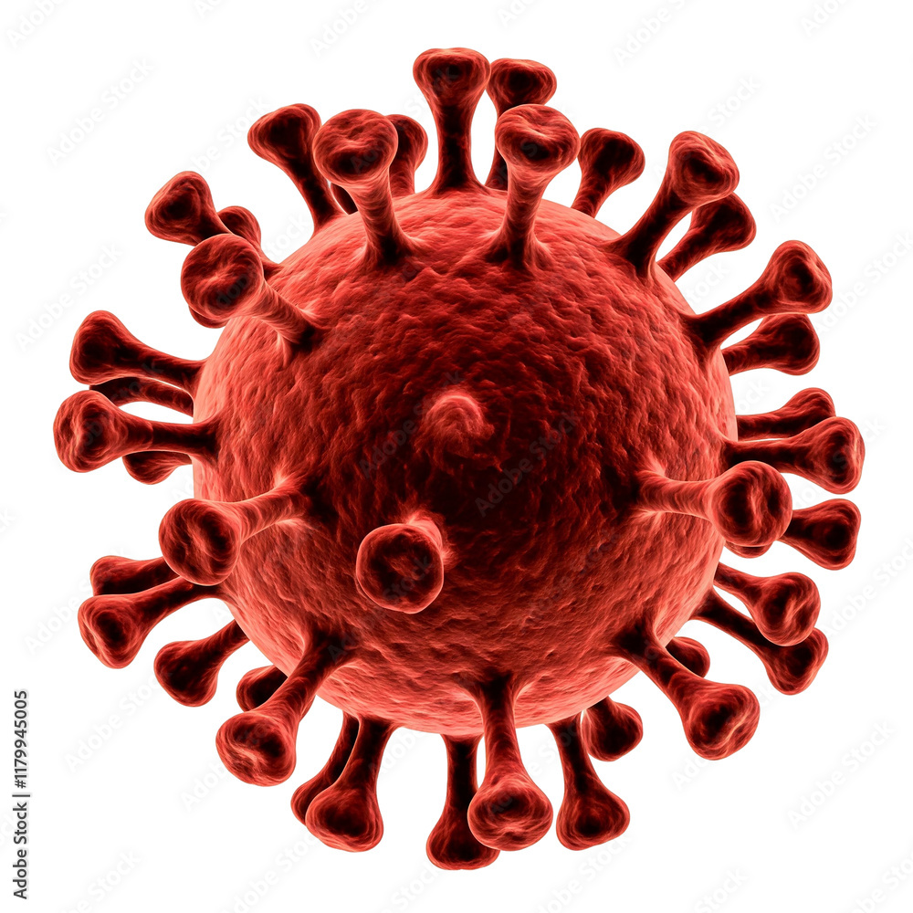Ilustración de Stock Realistic 3d Virus image with transparent abckground. Human metapneumovirus ...