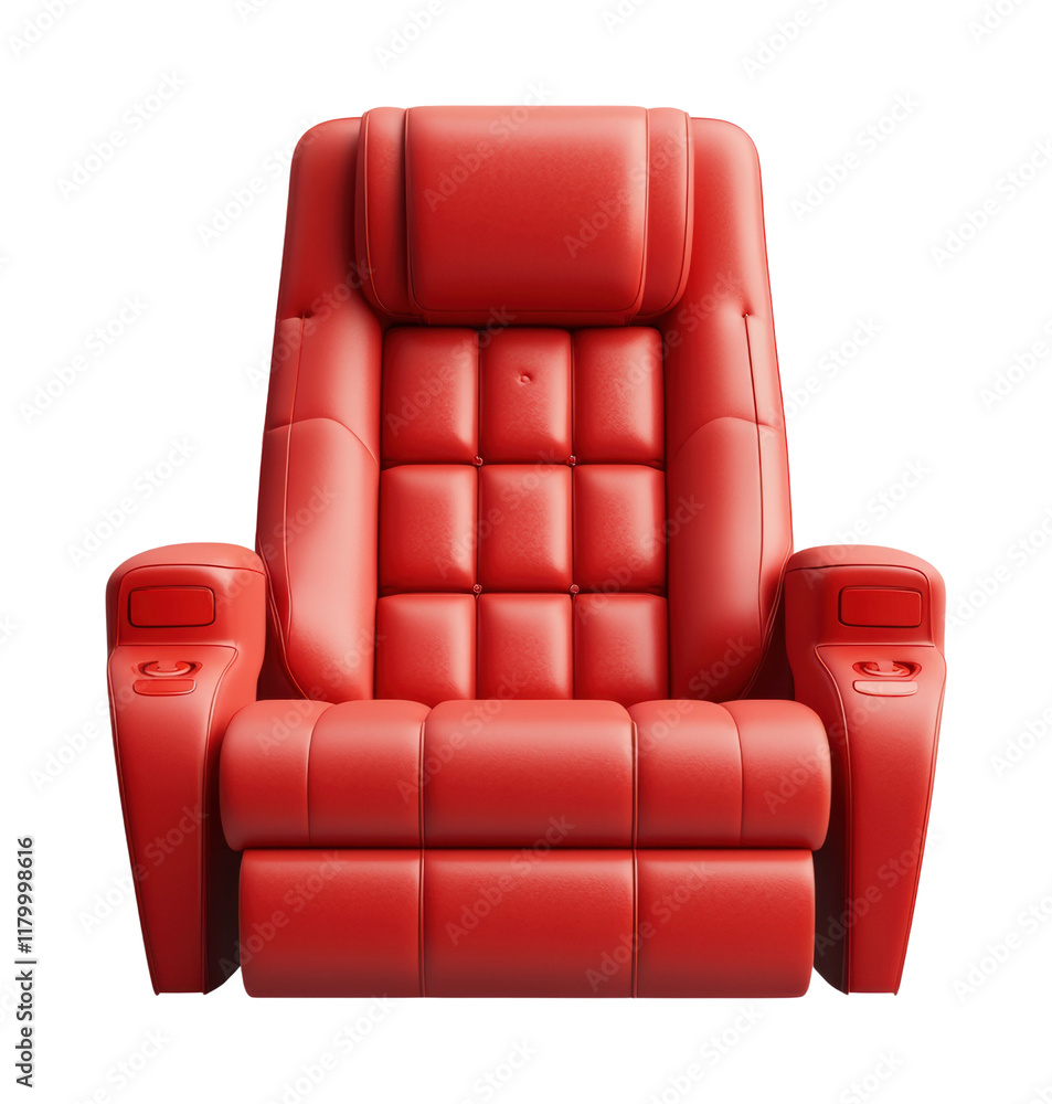 Experience high fidelity entertainment in a luxurious red cinema chair ...
