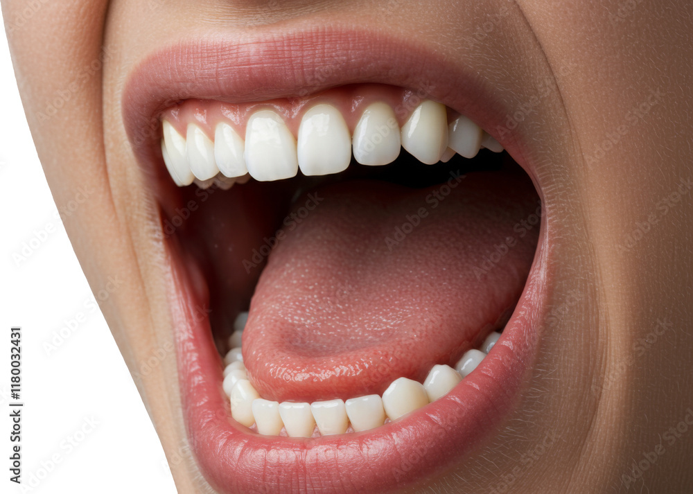 human mouth screaming, lips and teeth, face part, skin and anatomy ...