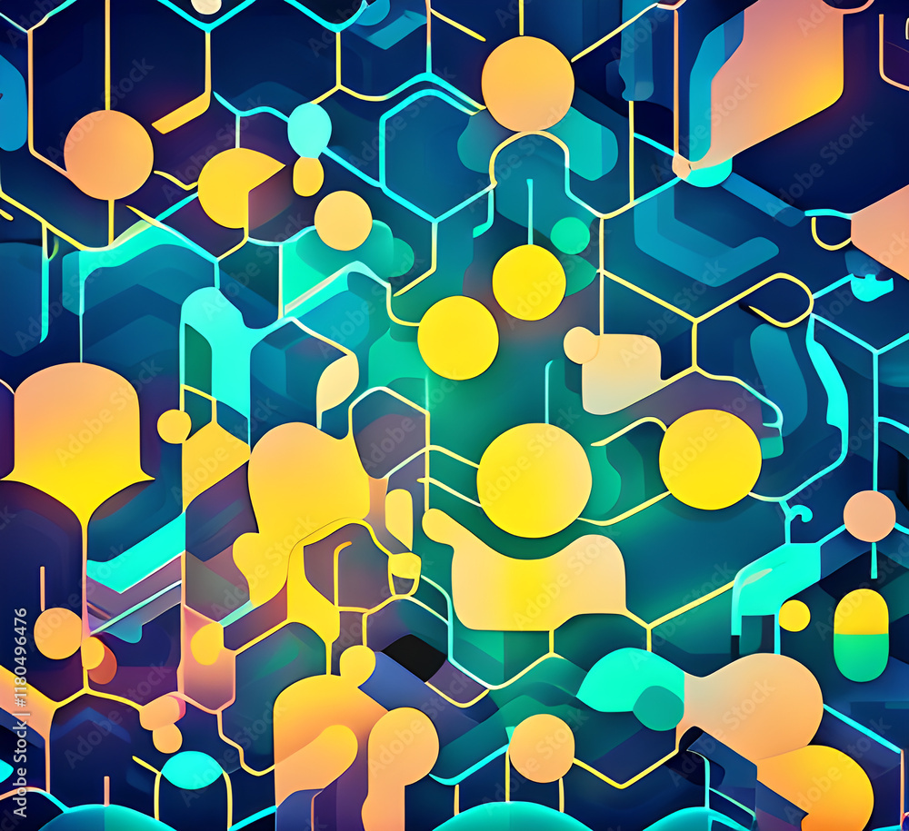 Tech lines universal background simple science and technology business ...