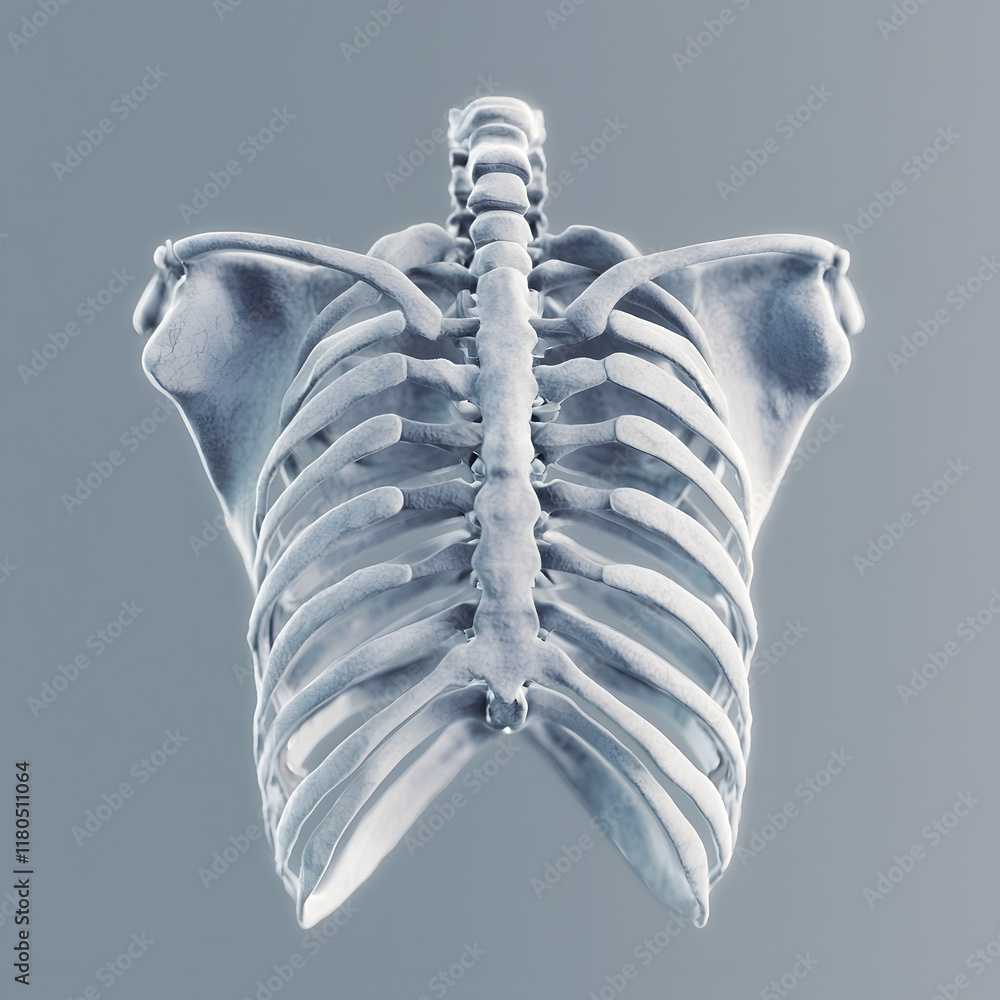 Human Rib Cage Anatomy: Structure, Function, and Detailed 3D Model ...