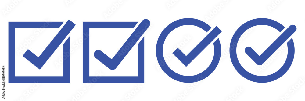 check box icon with correct, accept checkmark icons green tick box, check list circle frame ...