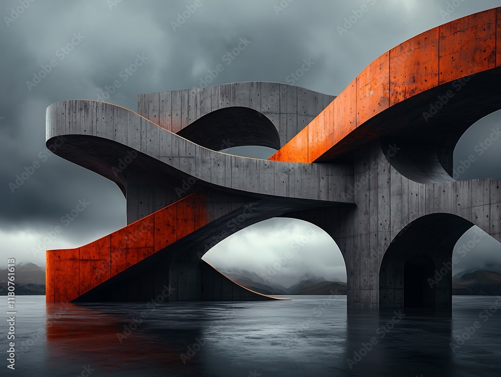 Malleable concrete and steel structures morphing and undulating in ...