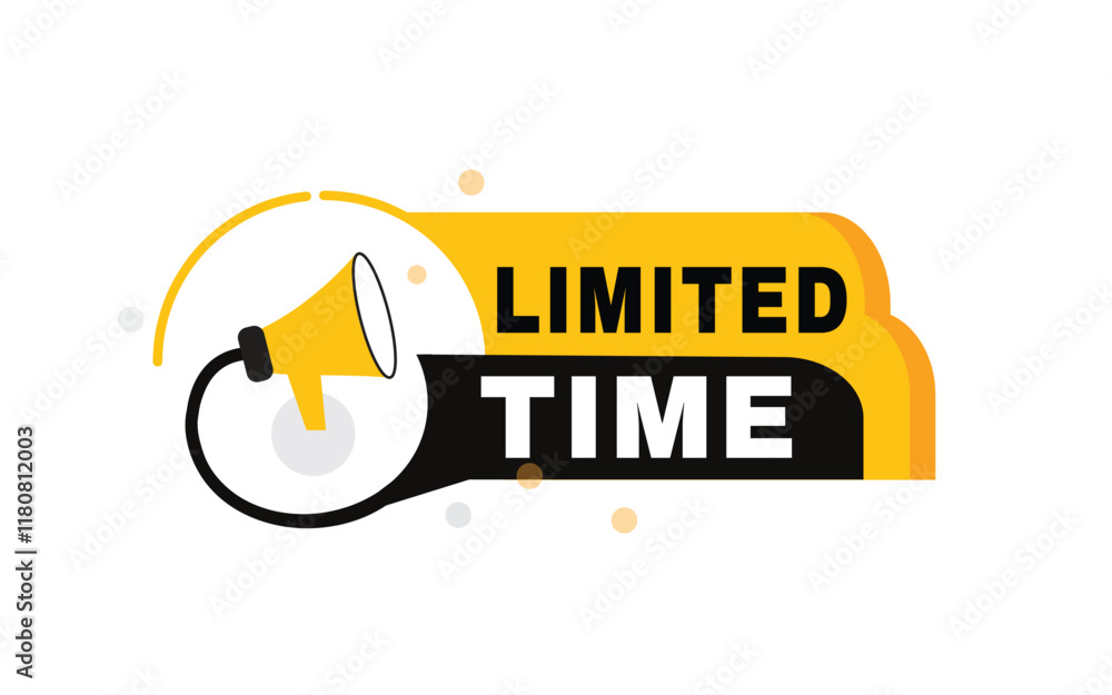 Limited time, design banner label For web, social media, advertising ...