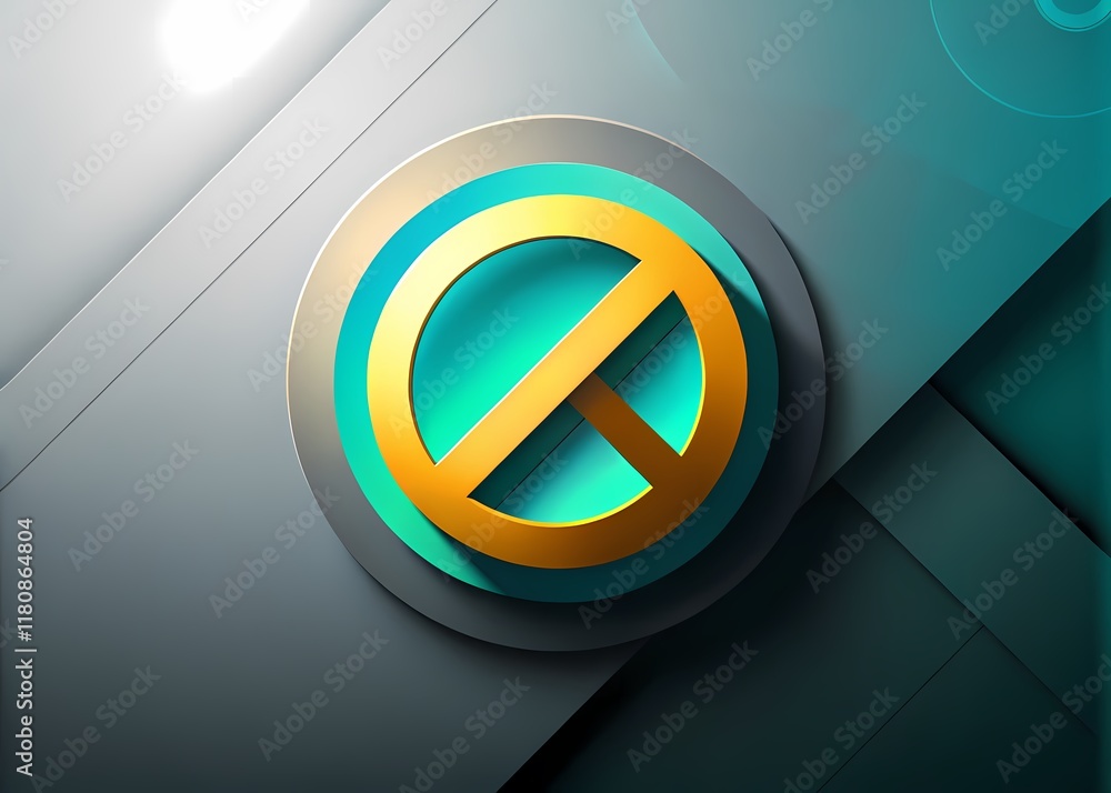 Modern tech logo with turquoise and yellow on grey / Logotipo moderno ...
