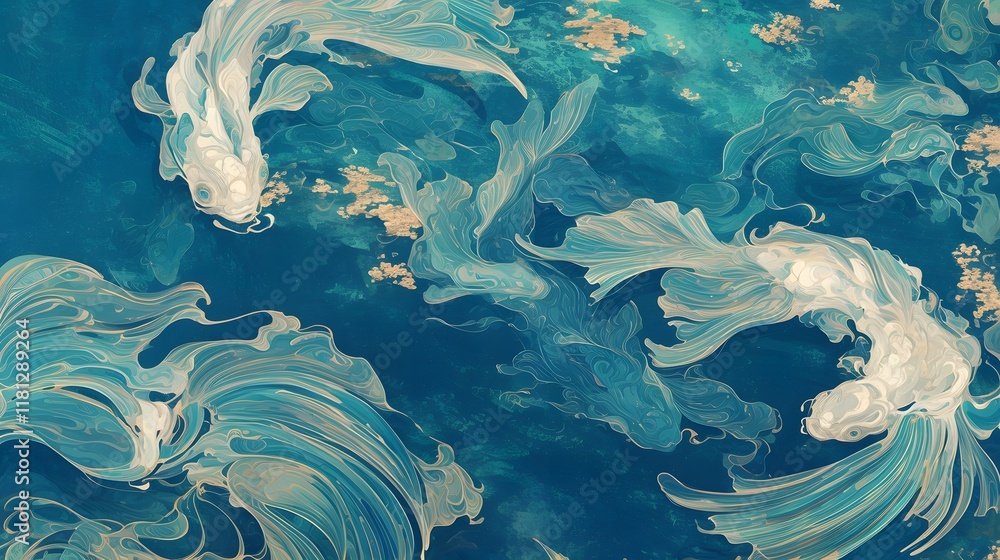 Mesmerizing aquatic patterns unfold like a natural kaleidoscope beneath ...