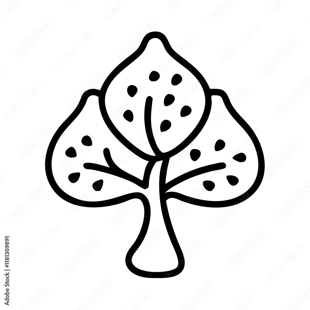 Image vectorielle Stock fig tree icon, tree line art, tree vector ...