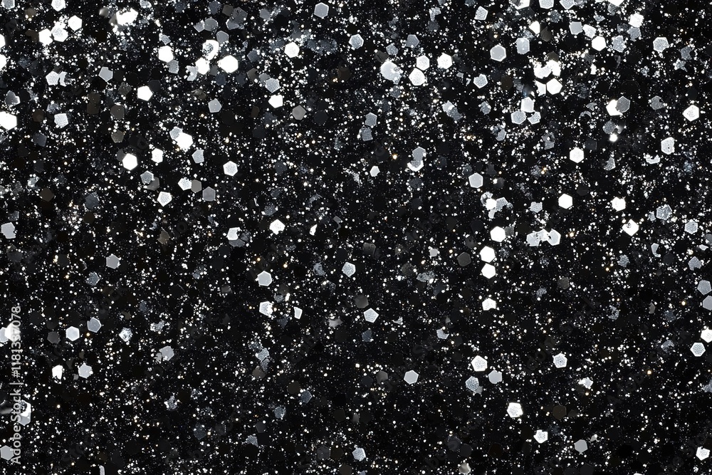 Bewitching Black and White: A Shimmering Symphony of Glittering Texture ...