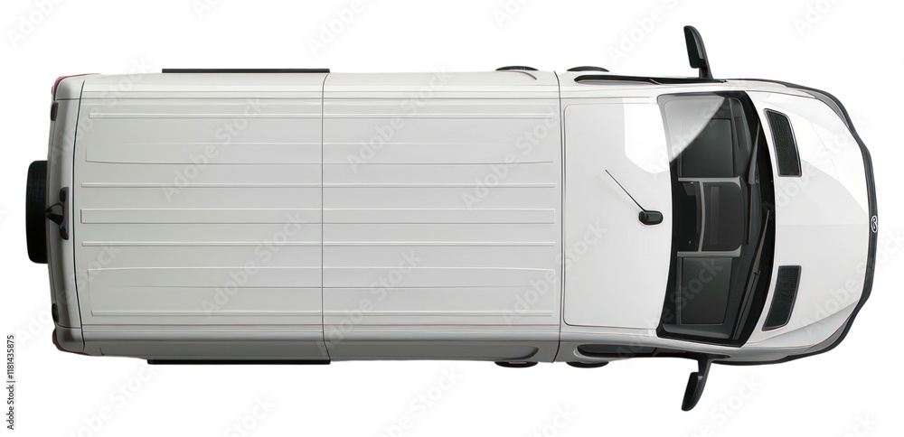 PNG Van top view vehicle white transportation. Stock Photo | Adobe Stock