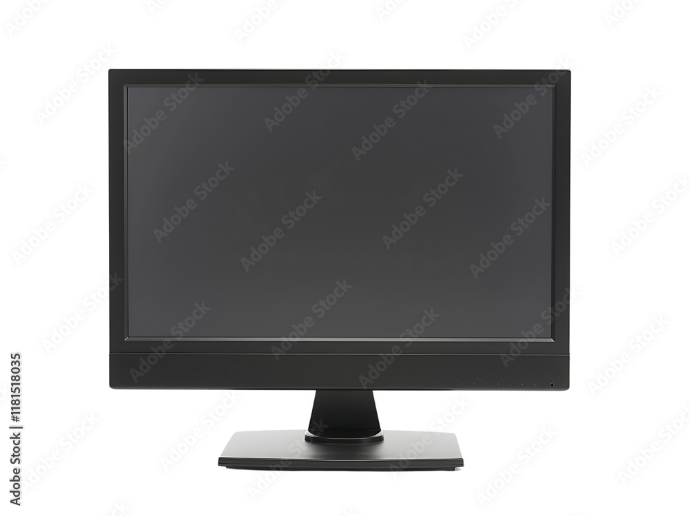 LCD LED TFT monitor isolated on transparent background or white ...