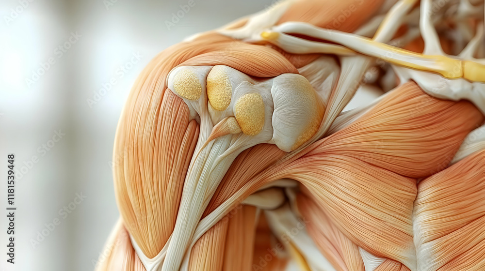 Shoulder Anatomy: Muscles, Bones, and Ligaments Close Up and Detailed ...