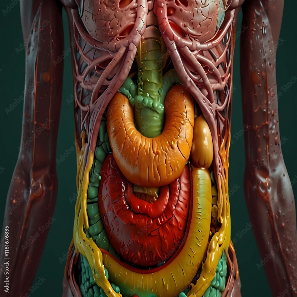 anatomy of the human body Stock Illustration | Adobe Stock