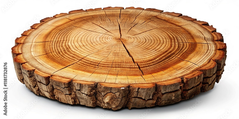 Cross Section Tree Trunk PNG - Detailed Wood Grain Texture, Transparent ...