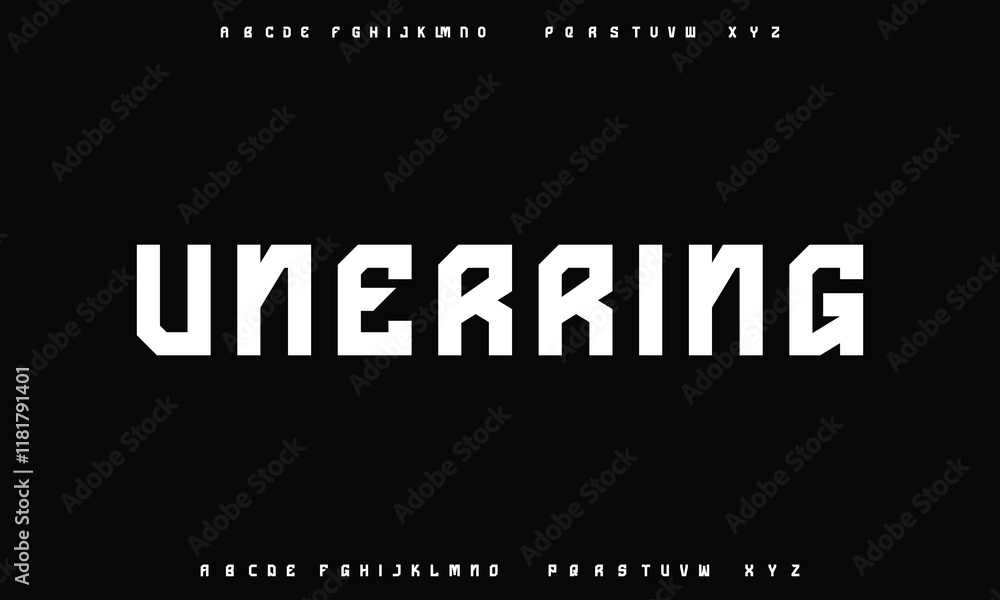 Creative font. Modern abstract digital tech font. Logo creative font ...