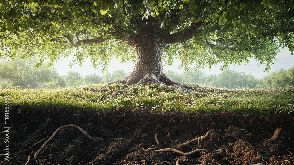 Tree foundations - elaborate subterranean network, maximizing moisture ...