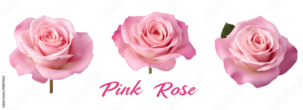 pink roses in the same position, in a clip art style with the text ...