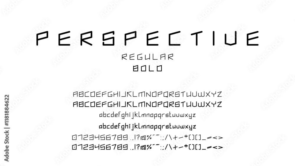 Creative font, uppercase, lowercase, number and symbols. Regular, bold ...