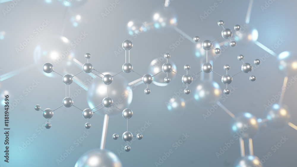 metoclopramide molecular structure, 3d model molecule, prokinetic ...