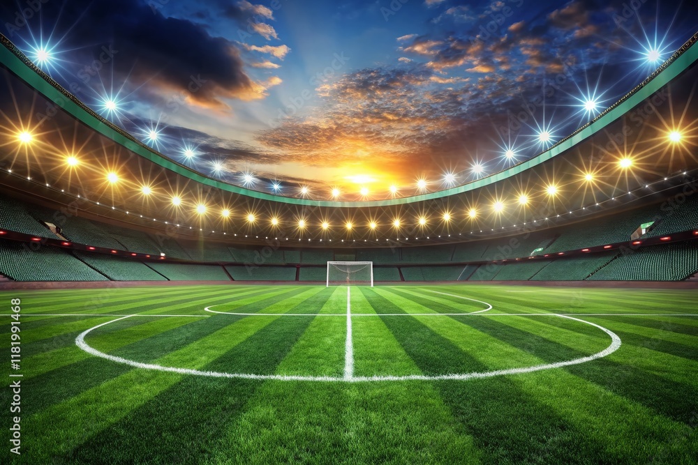 Realistic 3D Soccer Field Background: Stunning Green Grass Texture for ...