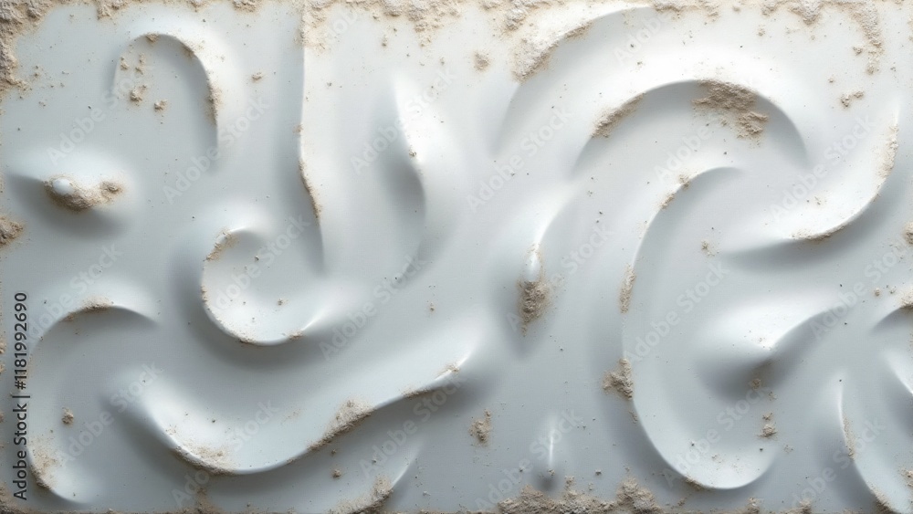 Aged zinc sheet with wavy, undulating wear patterns, showing oxidation ...