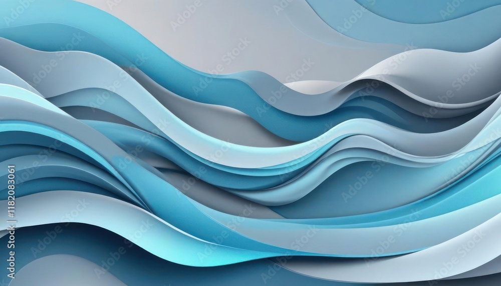 Light blue gray curvy shape background illustration hd wallpaper Stock ...