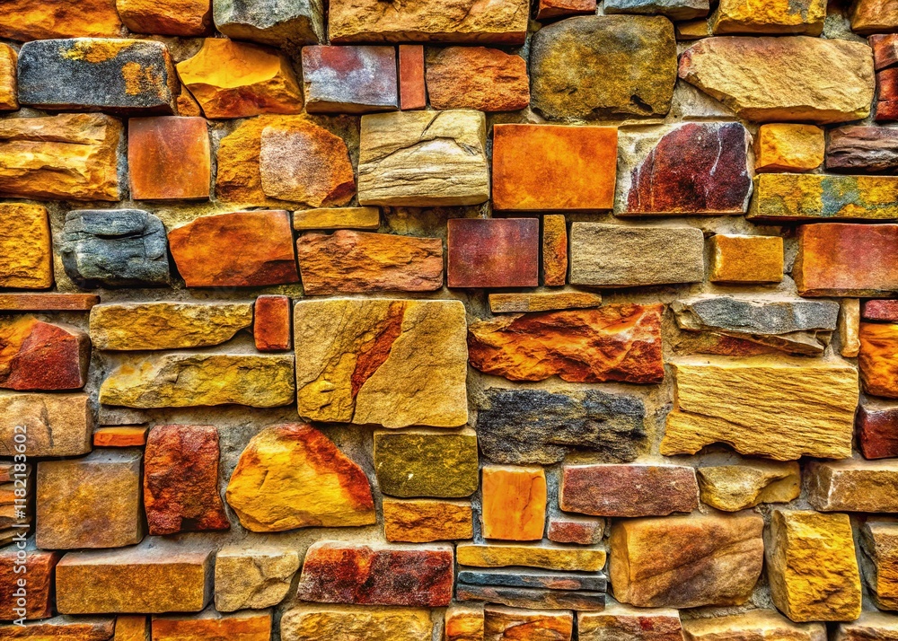 Rule of thirds enhances the stone wall's varied texture and depth ...