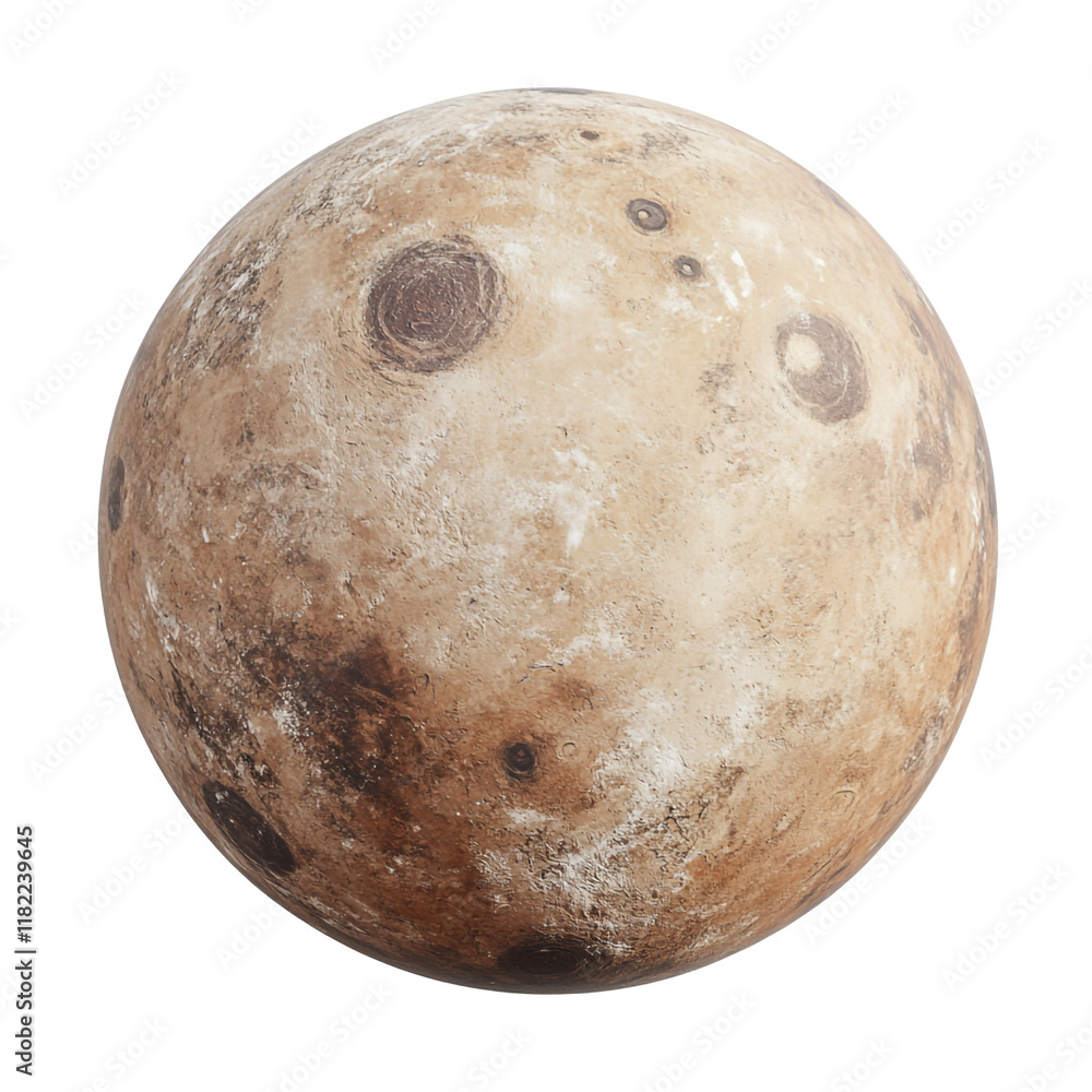 High-Resolution Render of Pluto's Surface: A Detailed Look at the Dwarf ...