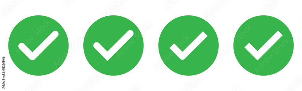 check box icon with correct, accept checkmark icons green tick box, check list circle frame ...