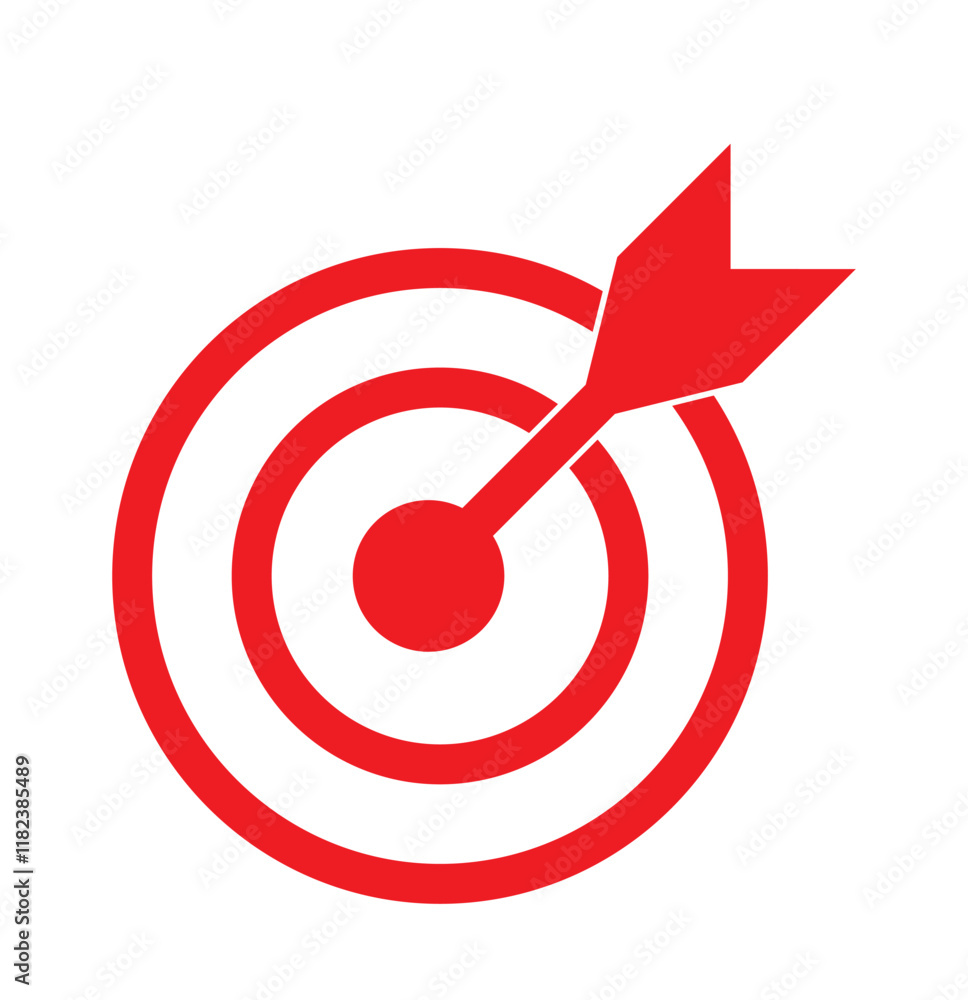 Target Bulls-Eye with Tick Icon. Accuracy and Success Icon. Transparent ...