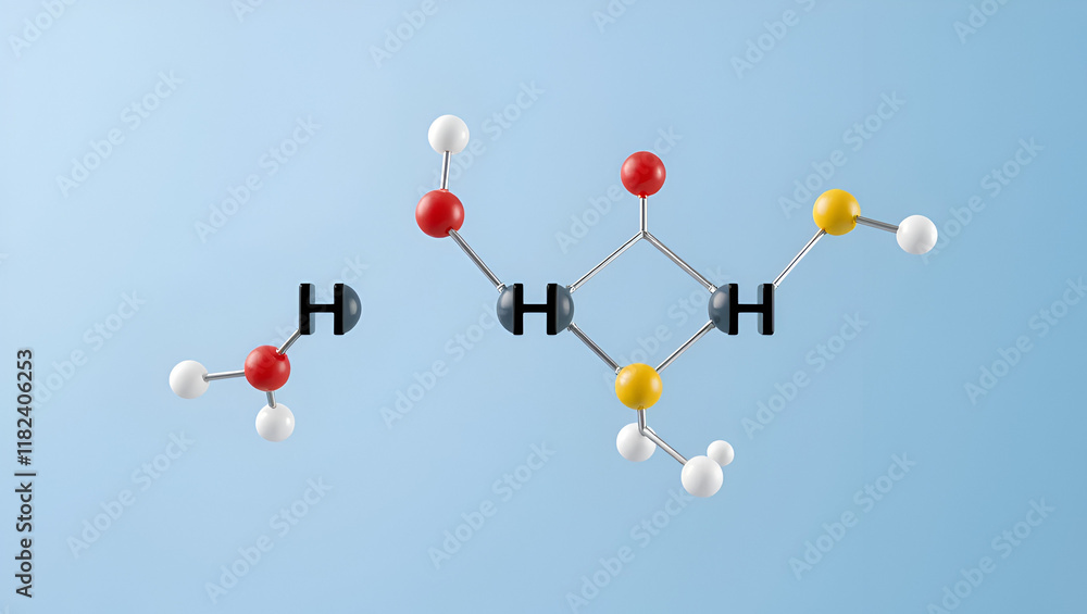 Ilustración de Stock methylsulfonylmethane molecule, molecular ...