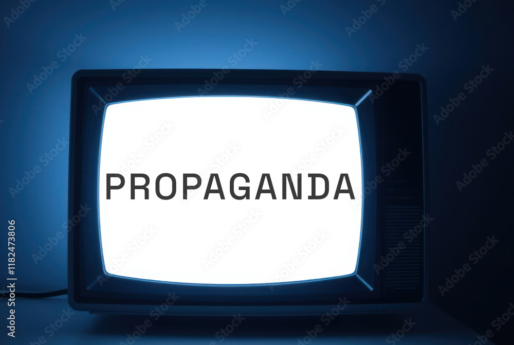 PROPAGANDA word text on tv screen Stock Photo | Adobe Stock