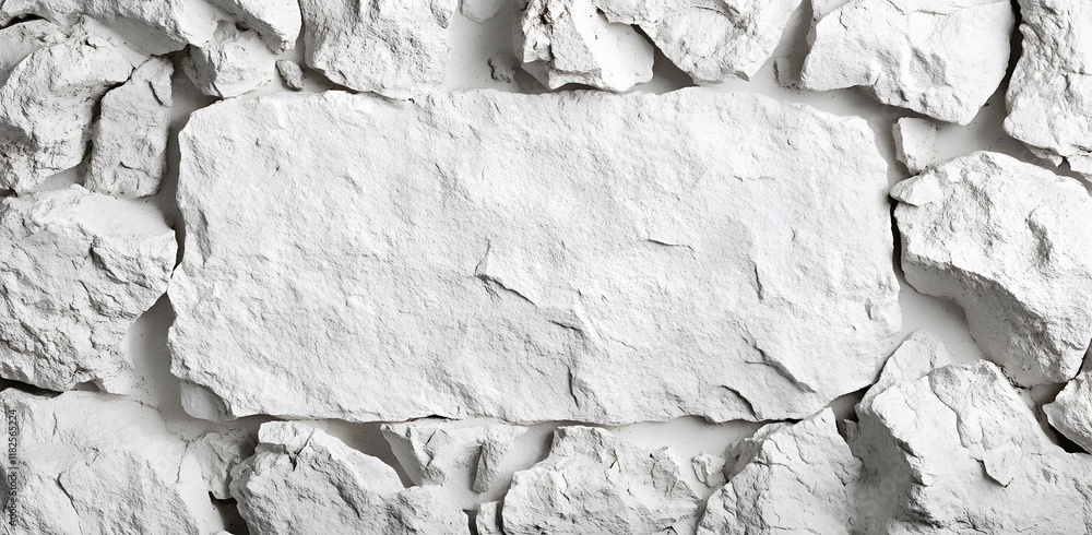 Rough white stone wall texture with irregular pattern for background ...