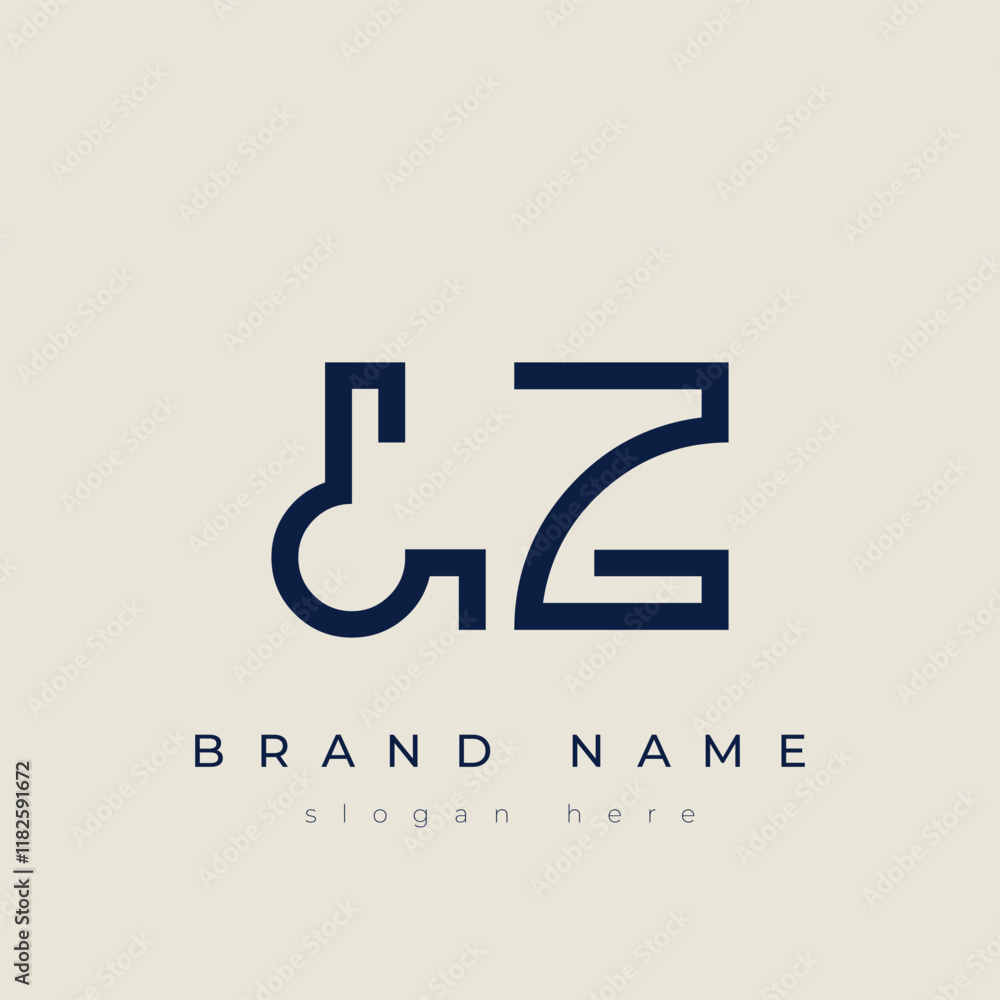 L and Z logo design. LZ abstract Letters Logo Monogram. This logo ...